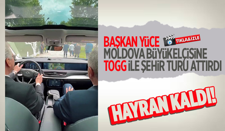 Yüce Togg'un direksiyonuna geçti, büyükelçiye şehir turu attırdı ... Yüce Togg'un direksiyonuna geçti, büyükelçiye şehir turu attırdı ...